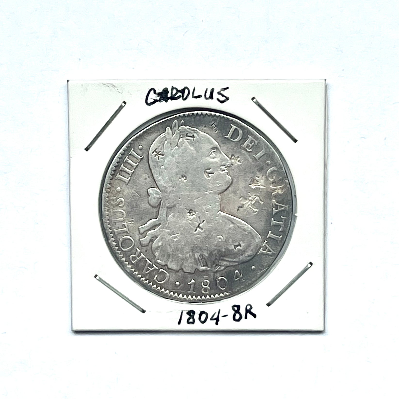 Antique Chinese Chopmarked Charles IV Spanish Empire silver dollar ...