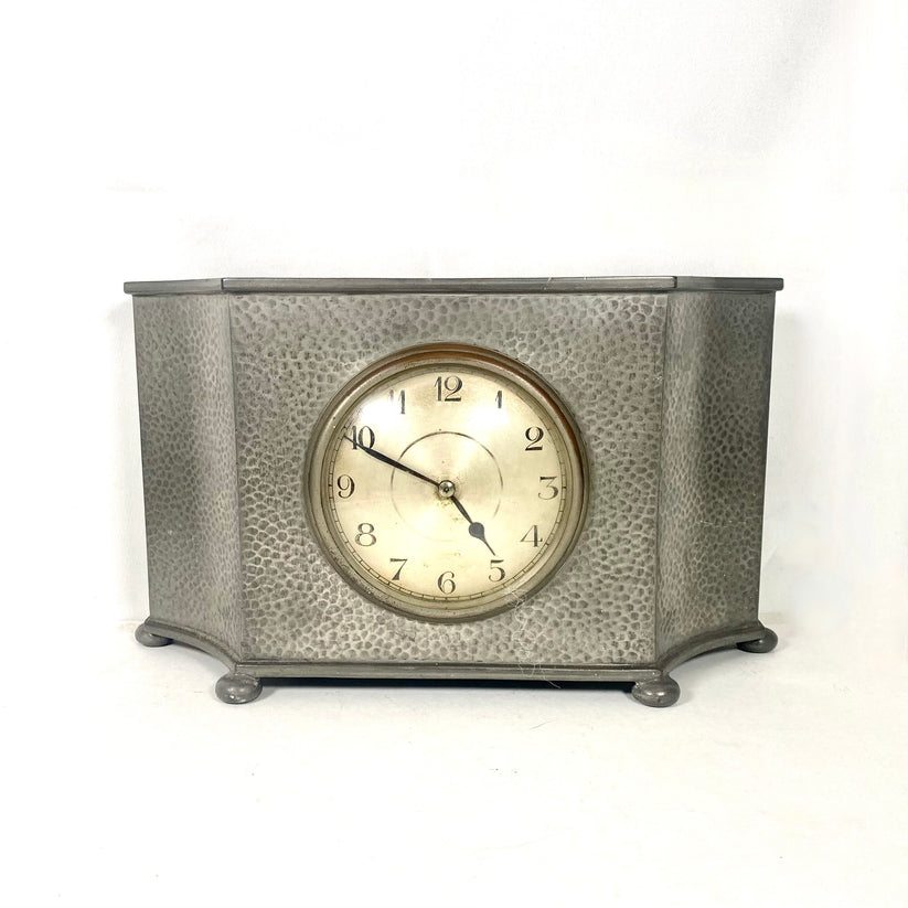 Tudric pewter clock by Liberty & Co. | Cache Antiques – cacheantiquessydney