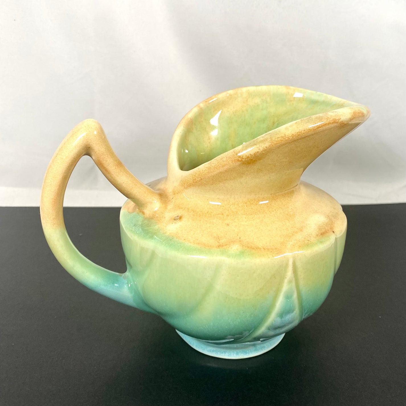 Art Deco / Midcentury Australiana Diana Pottery Pitcher Vase, Blue and ...