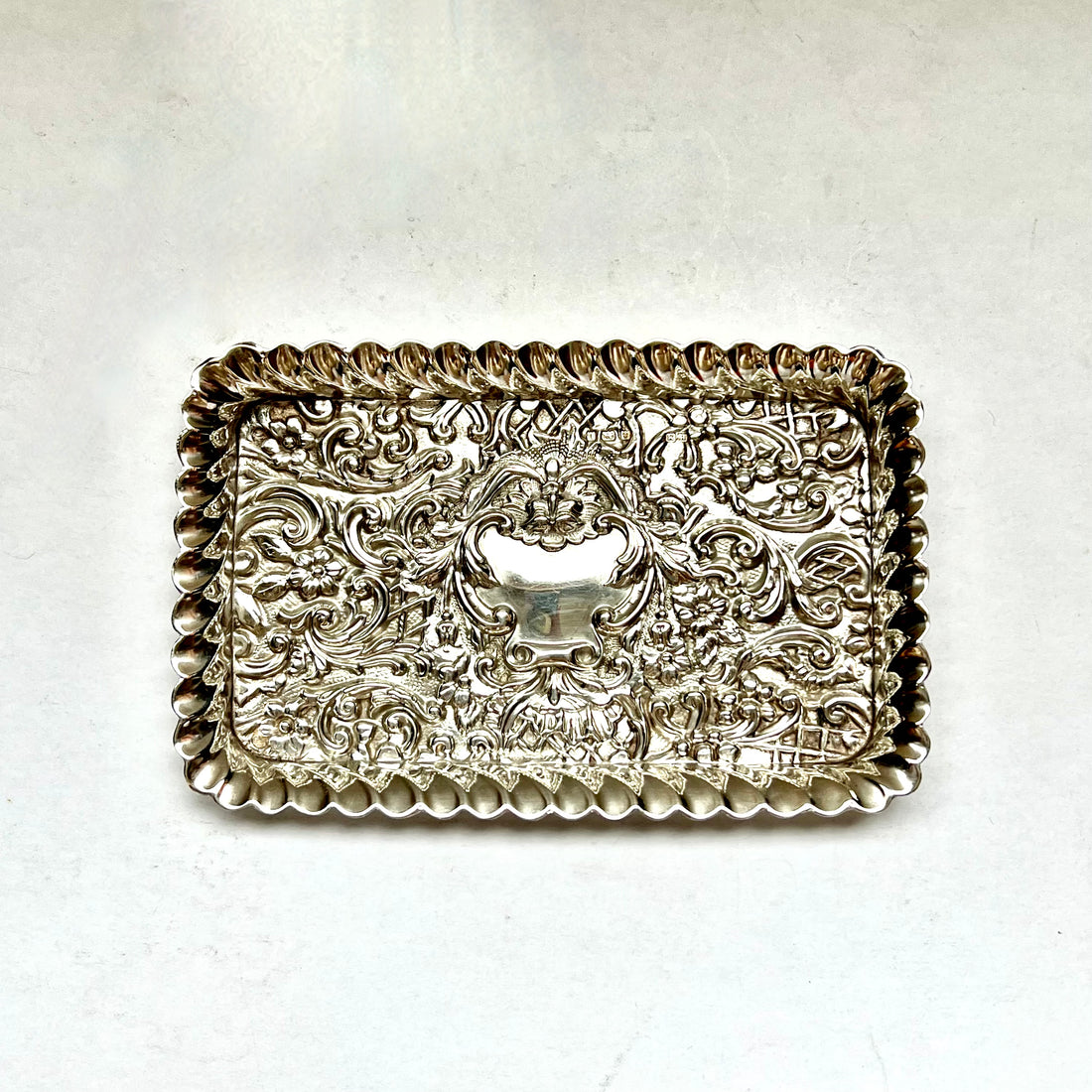 Antique Edwardian Sterling Silver Card Tray. Henry Matthews, Birmingham ...