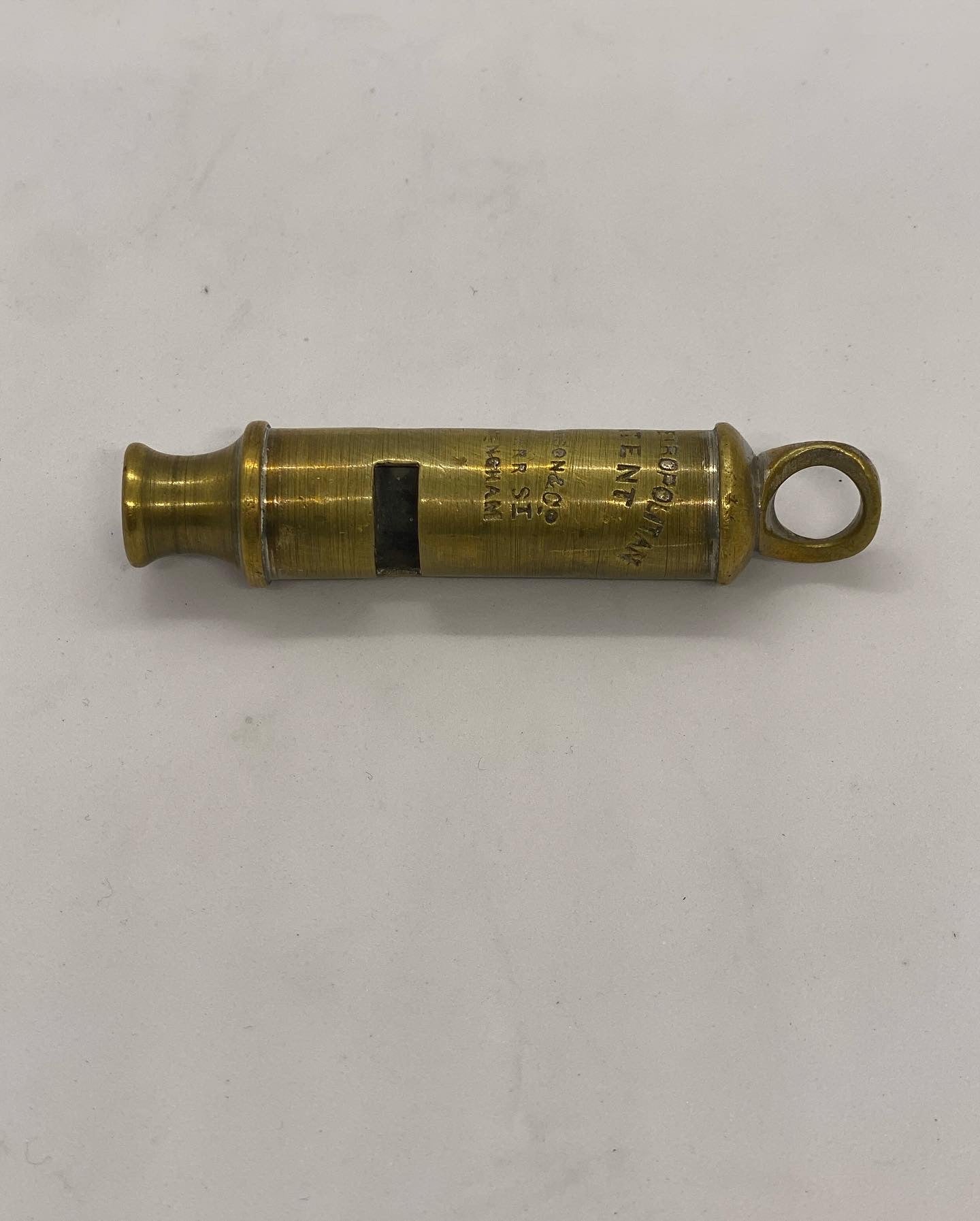 Antique English Brass “The Metropolitan“ Whistle by J Hudson and Co ...