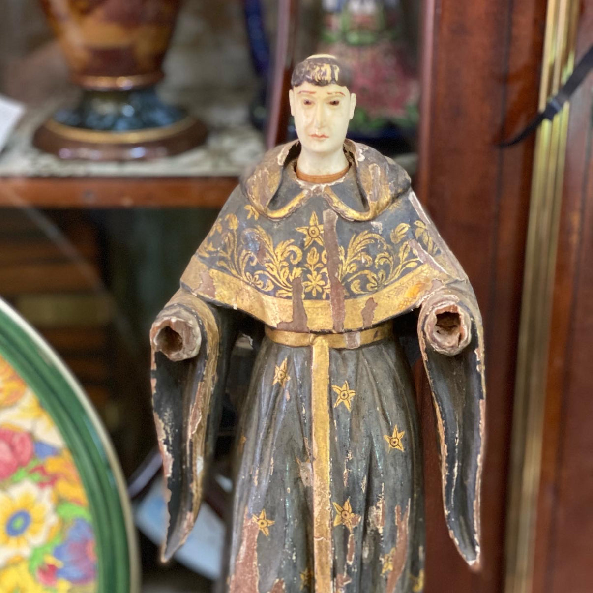 Antique Deaccessioned Museum Spanish Colonial Santo Statue of St ...