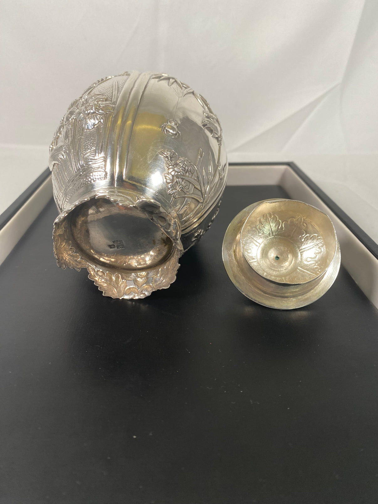 Antique Chinese export silver ginger jar, late 19th to early 20th ...