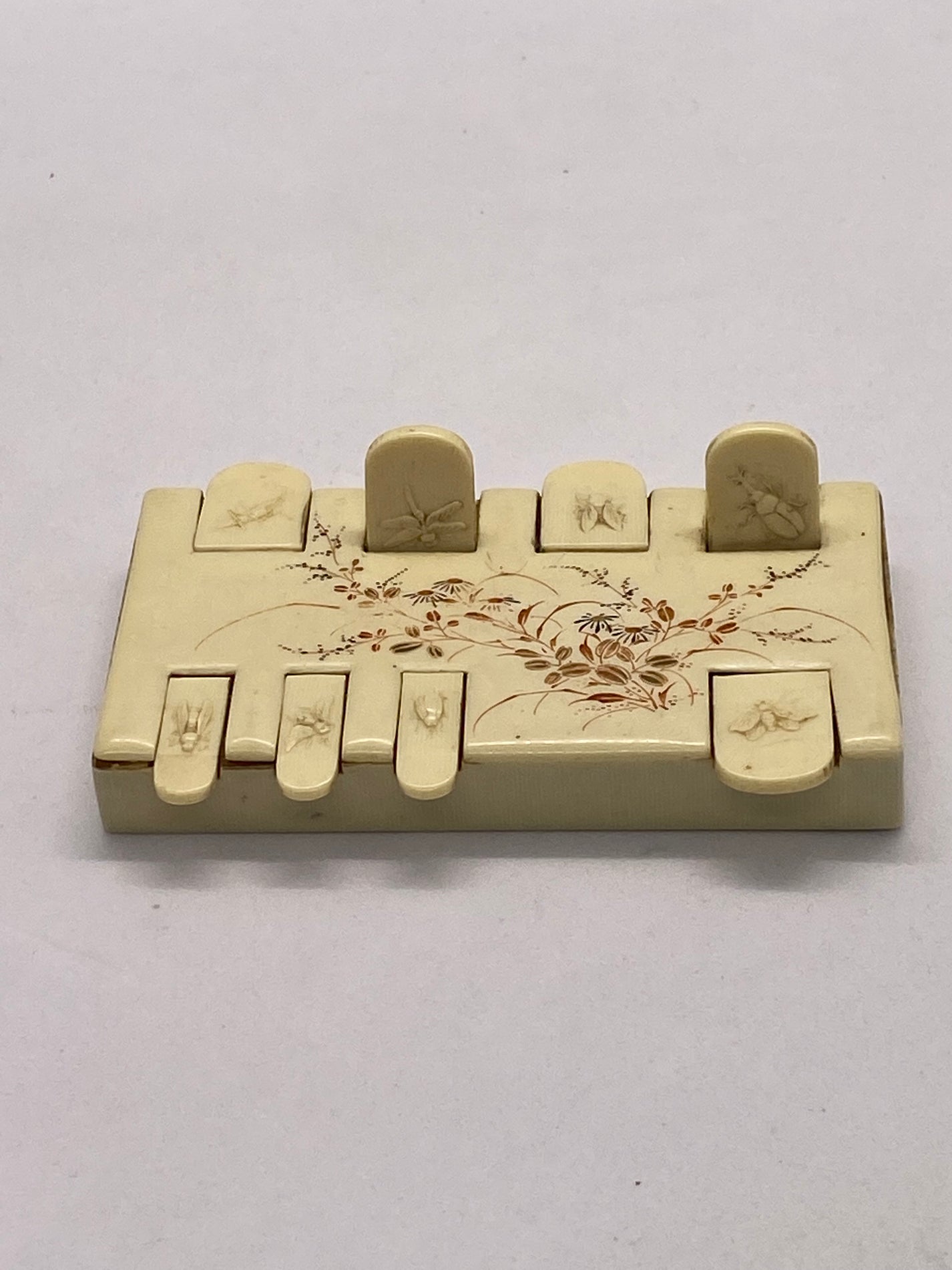 Late Meiji Period Shibayama Ivory on Ivory Whist Counter ...